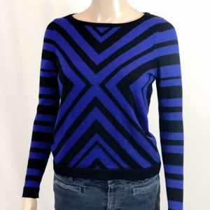Milly | Sweaters | Milly Chevron Geo Intarsia Merino Wool Sweater ...